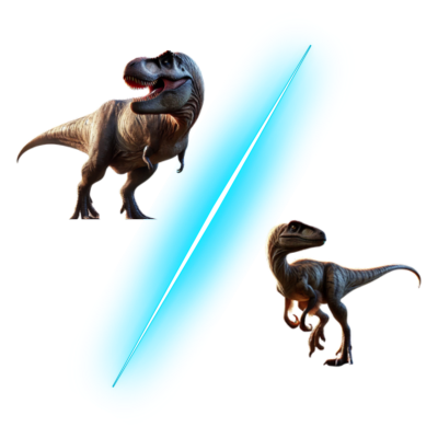 Tyrannosaurus Rex vs Allosaurus | Dinoverse